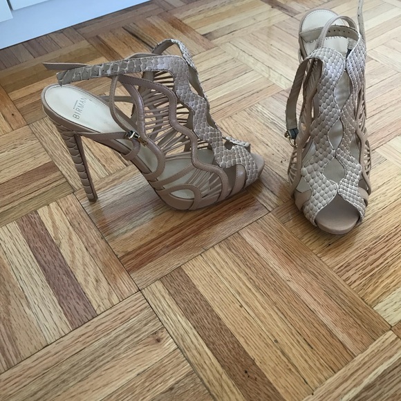 Alexandre Birman | Shoes | Alexandre Birman Nude Python Loretta Cage Sandal 39 | Poshmark